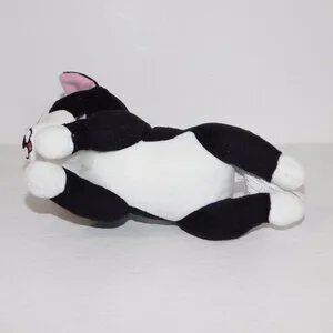 Disney | Toys | Disney Pinocchio Figaro Black White Laying Cat 8 Plush ...